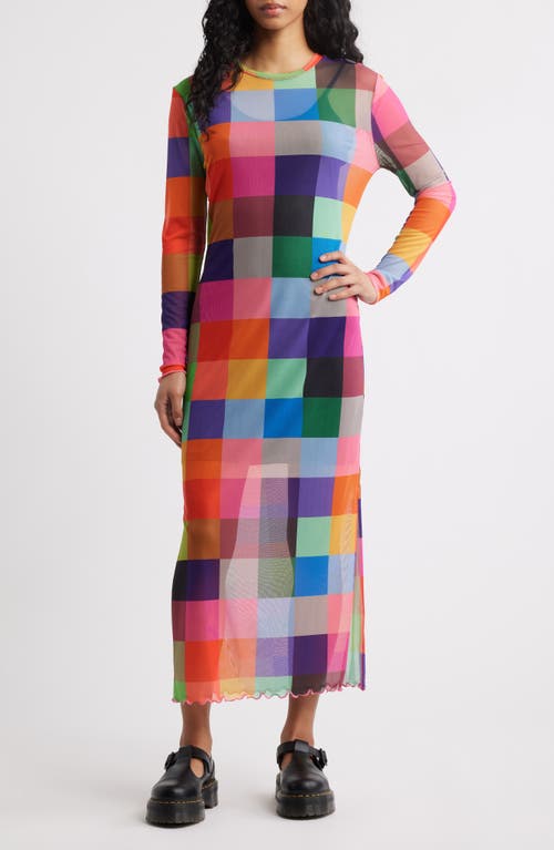 DRESSED IN LALA Dressed in Lala Long Sleeve Mesh Midi Dress